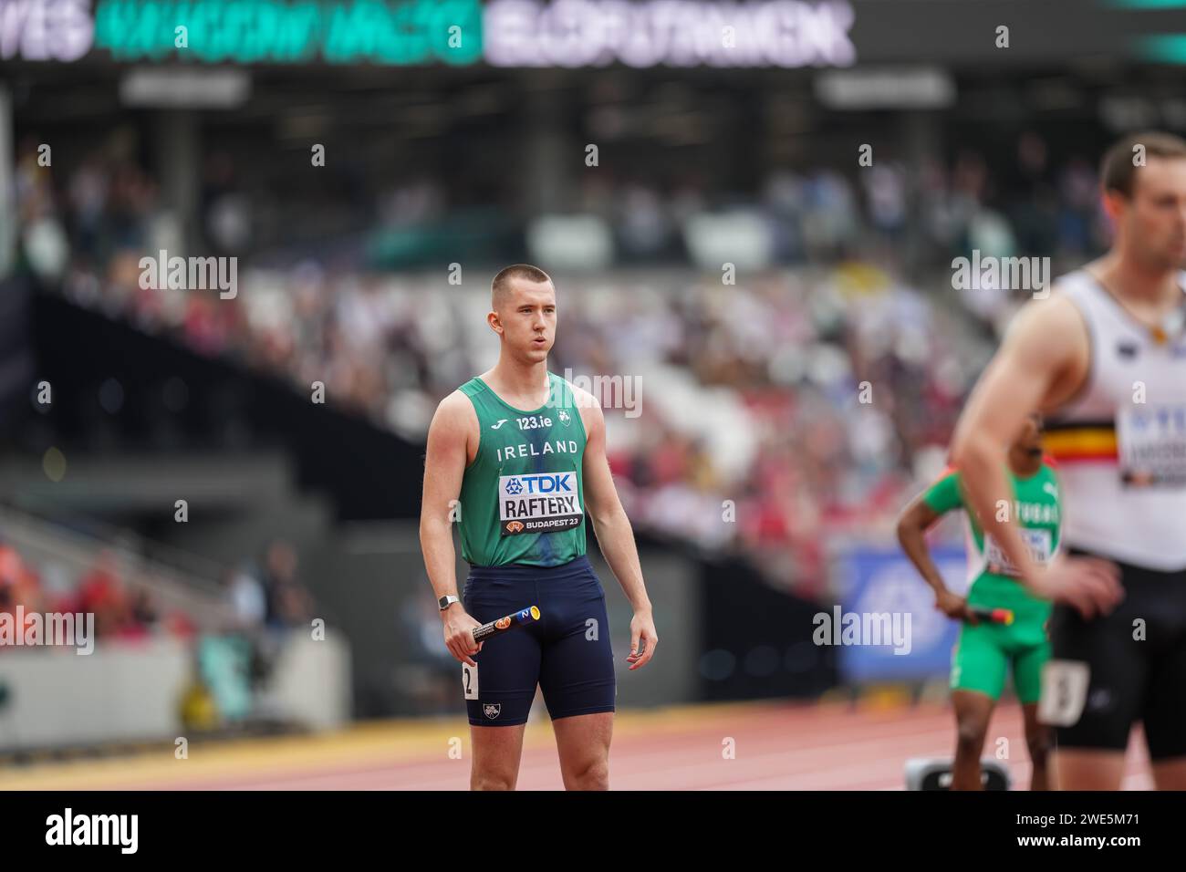 Jack RAFTERY participating in the 4x400 m Relay at the World Athletics ...