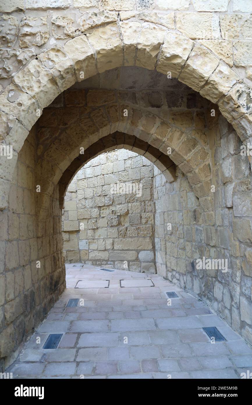 Medieval archway at the Cittadella in Gozo Stock Photo - Alamy