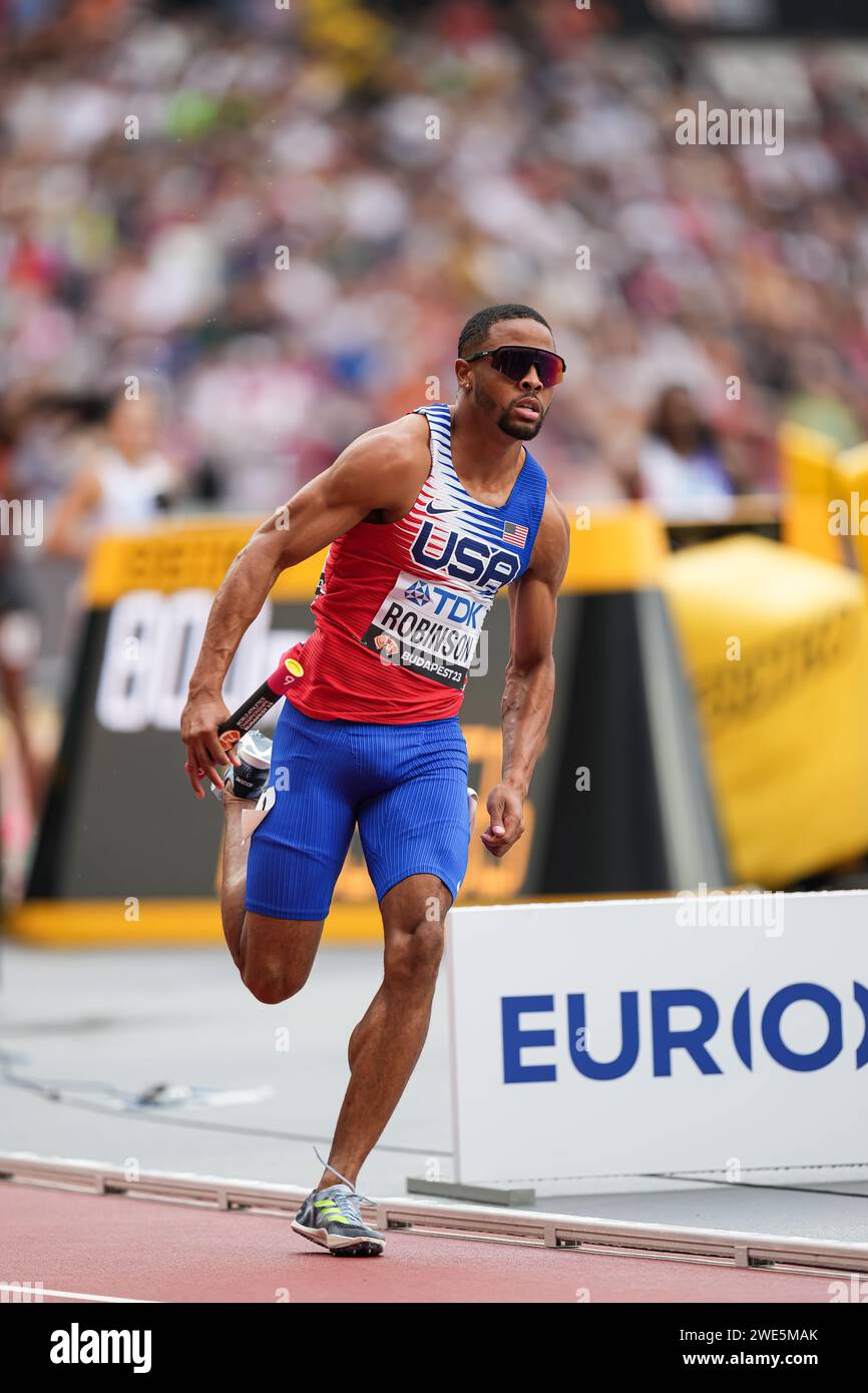 Justin ROBINSON participating in the 4x400 m Relay at the World ...