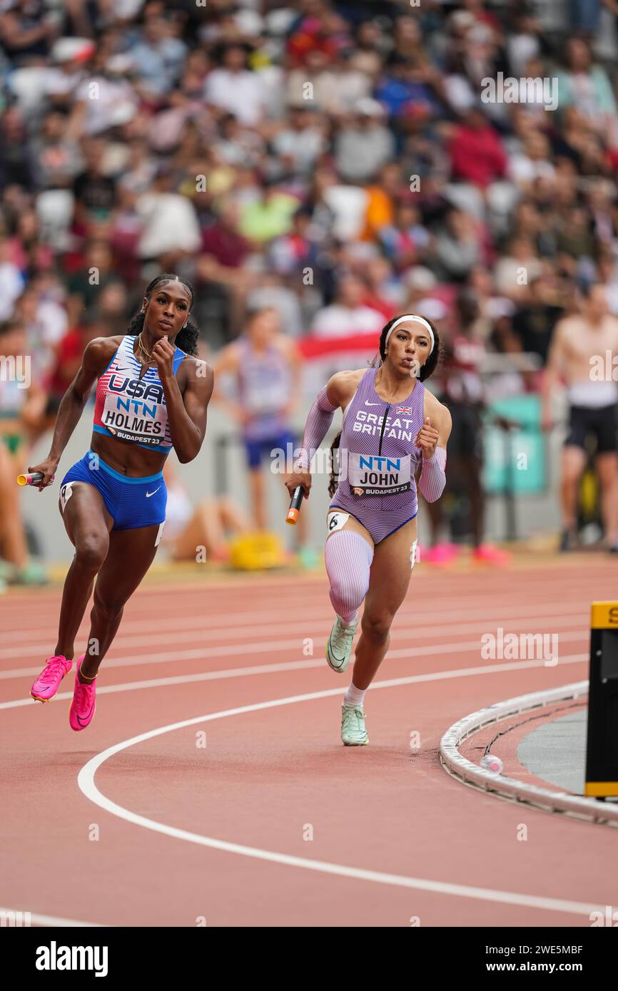Alexis HOLMES participating in the 4x400 m Relay at the World Athletics ...