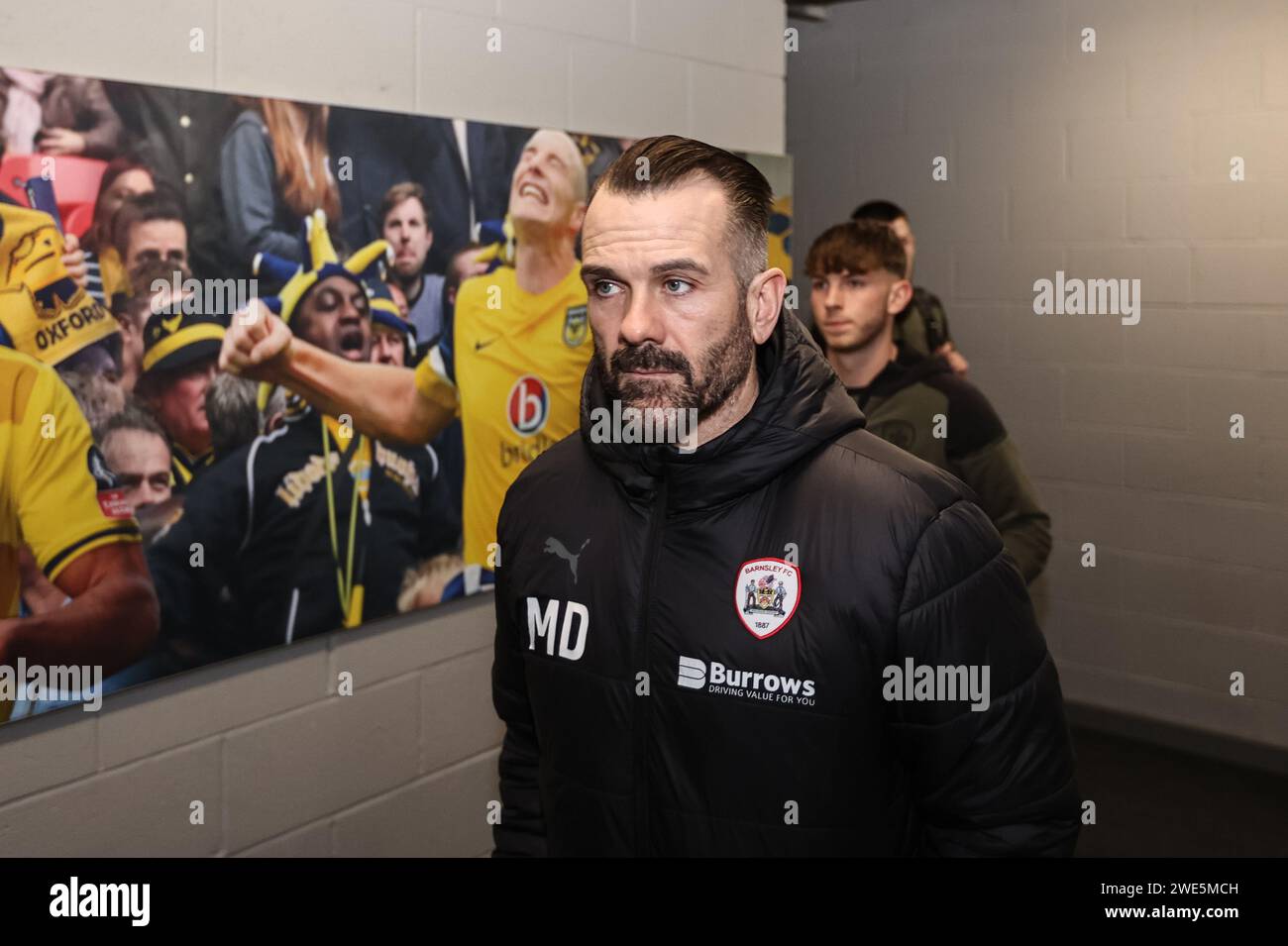 Oxford, UK. 23rd Jan, 2024. Martin Devaney first team coach of Barnsley ...