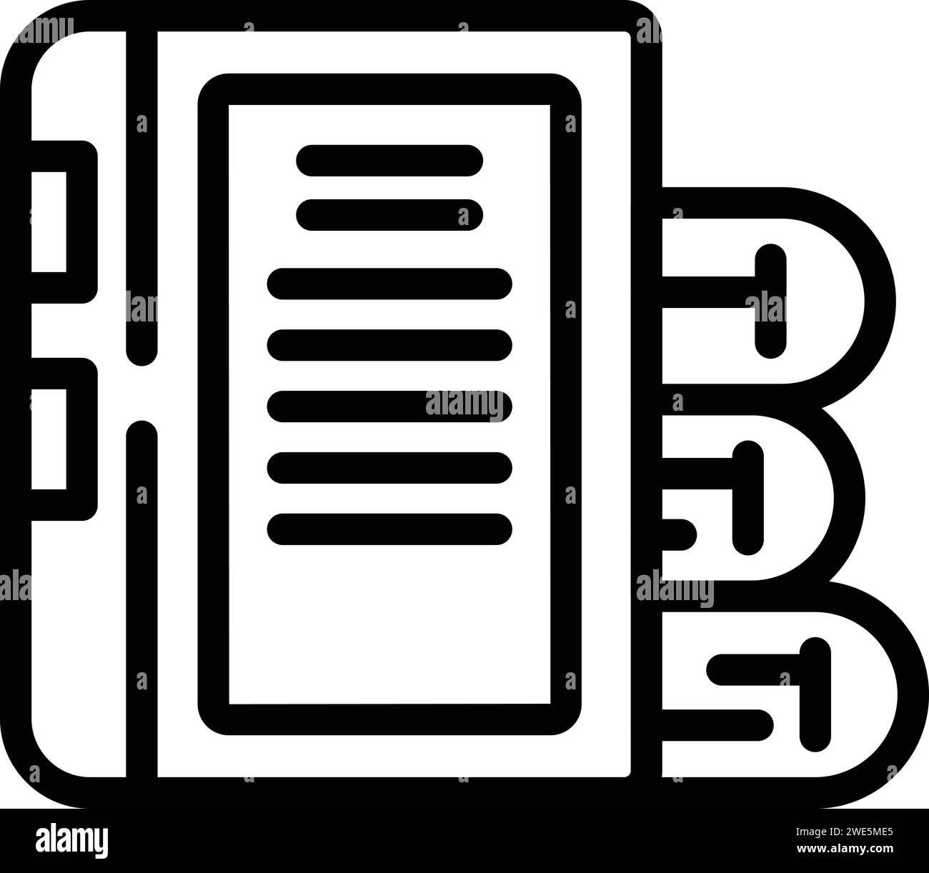 Open book outline side view Black and White Stock Photos & Images - Alamy