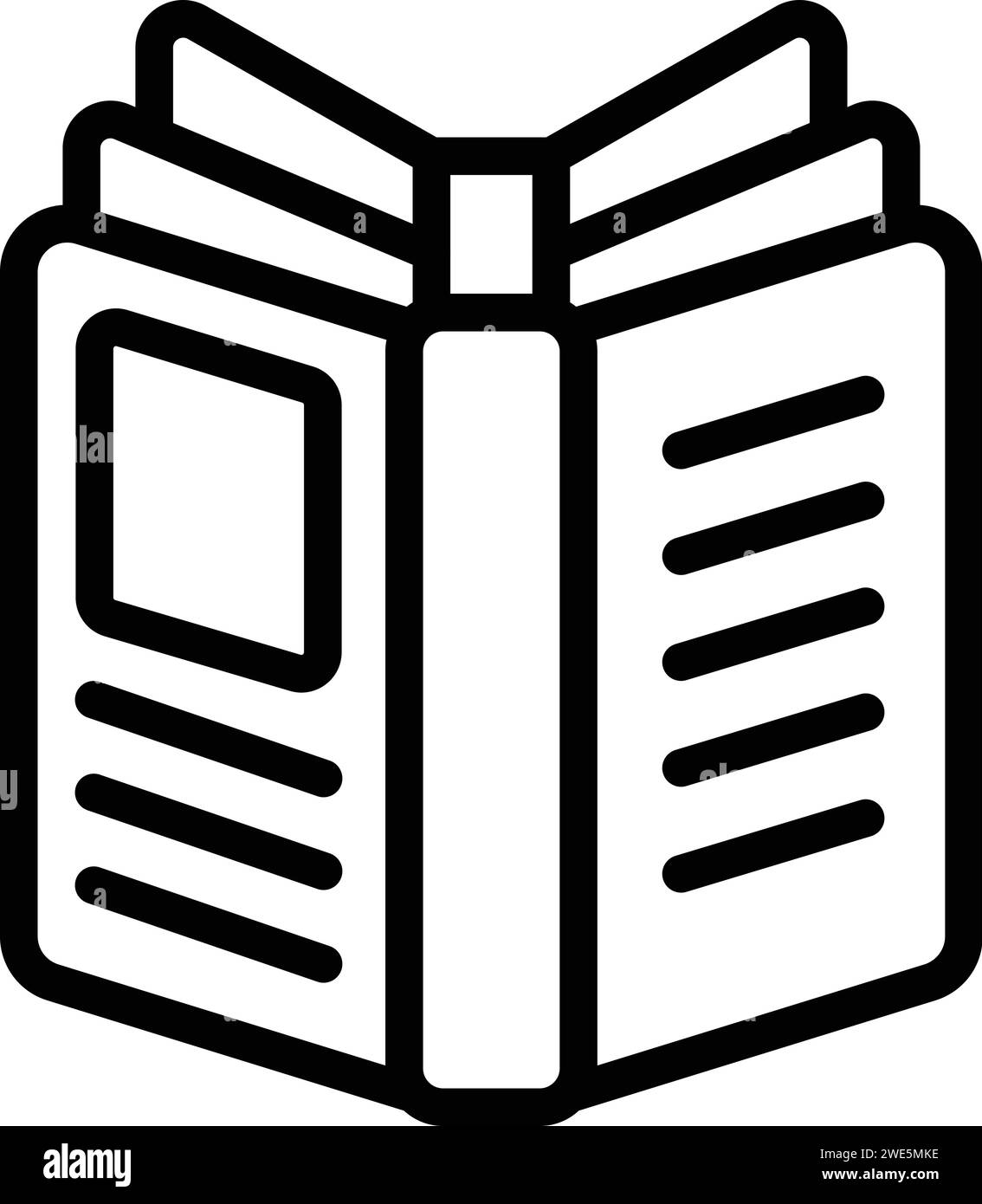 Open book outline side view hi-res stock photography and images - Alamy