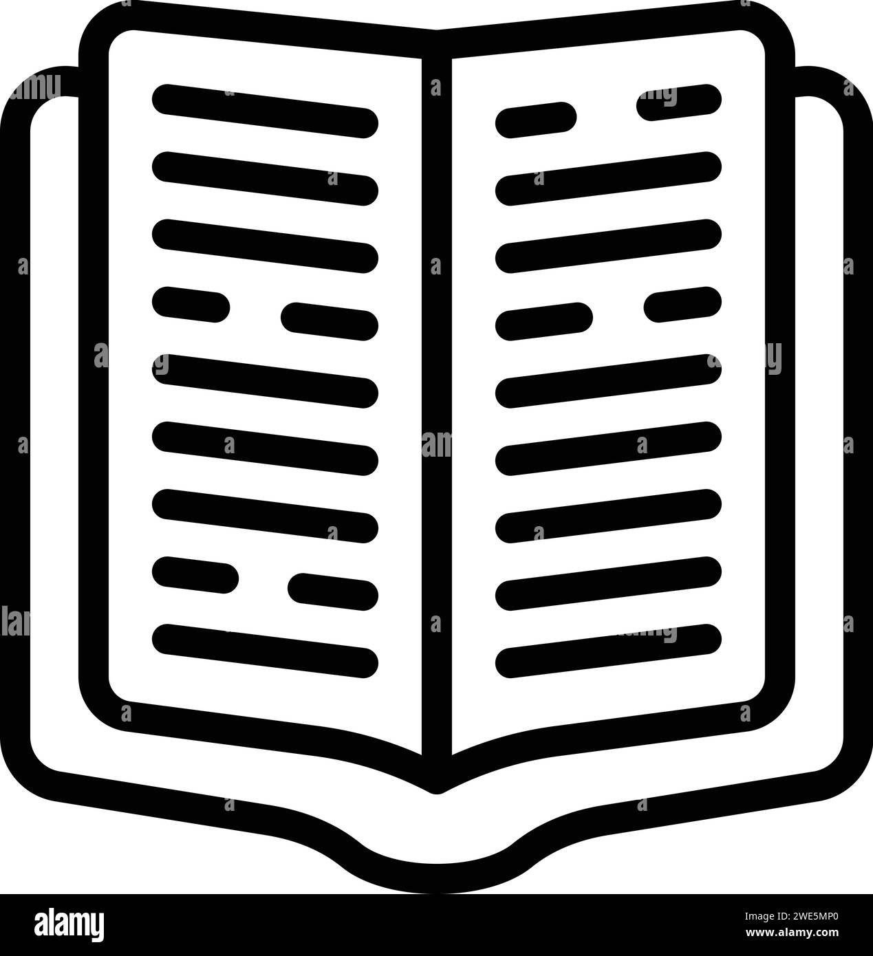 New volume book icon outline vector. Cover story. Pile linear side ...