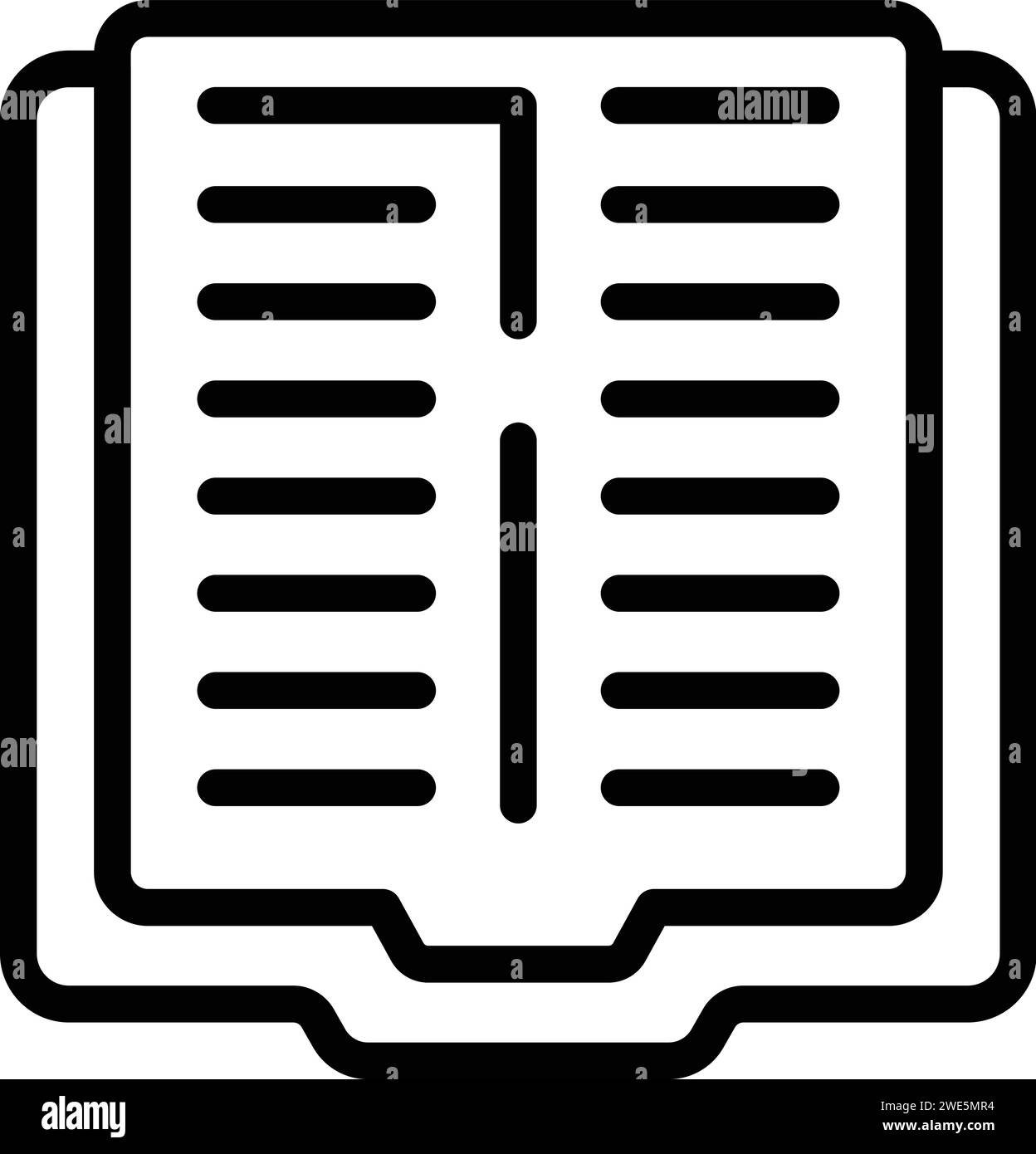 Open book outline side view Black and White Stock Photos & Images - Alamy