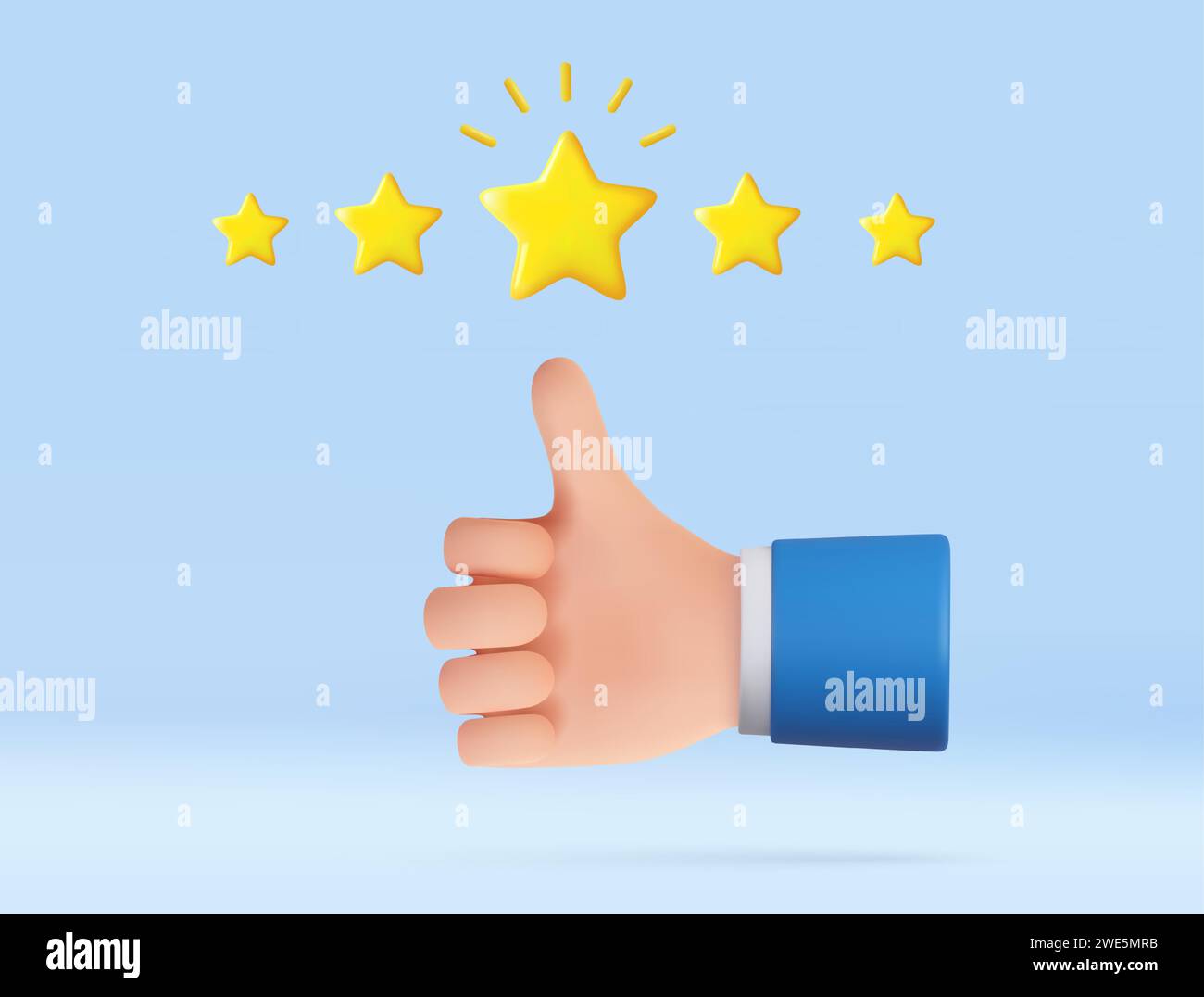 3D hand thumb up for success Stock Vector Image & Art - Alamy