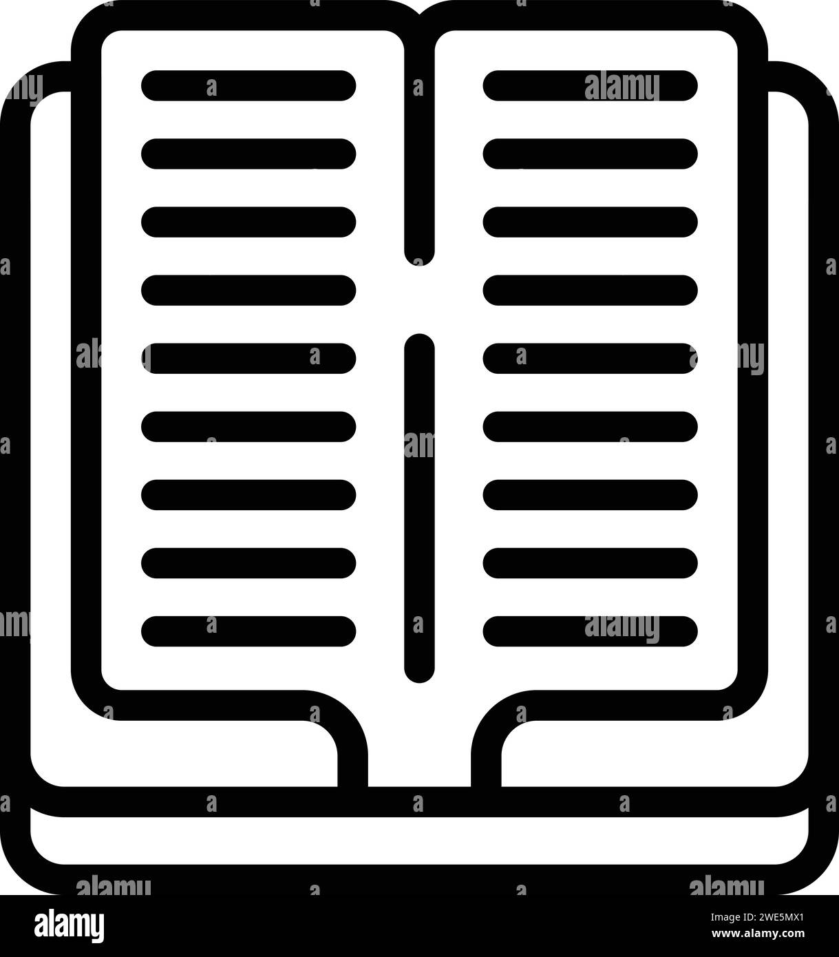 Open book outline side view Stock Vector Images - Alamy