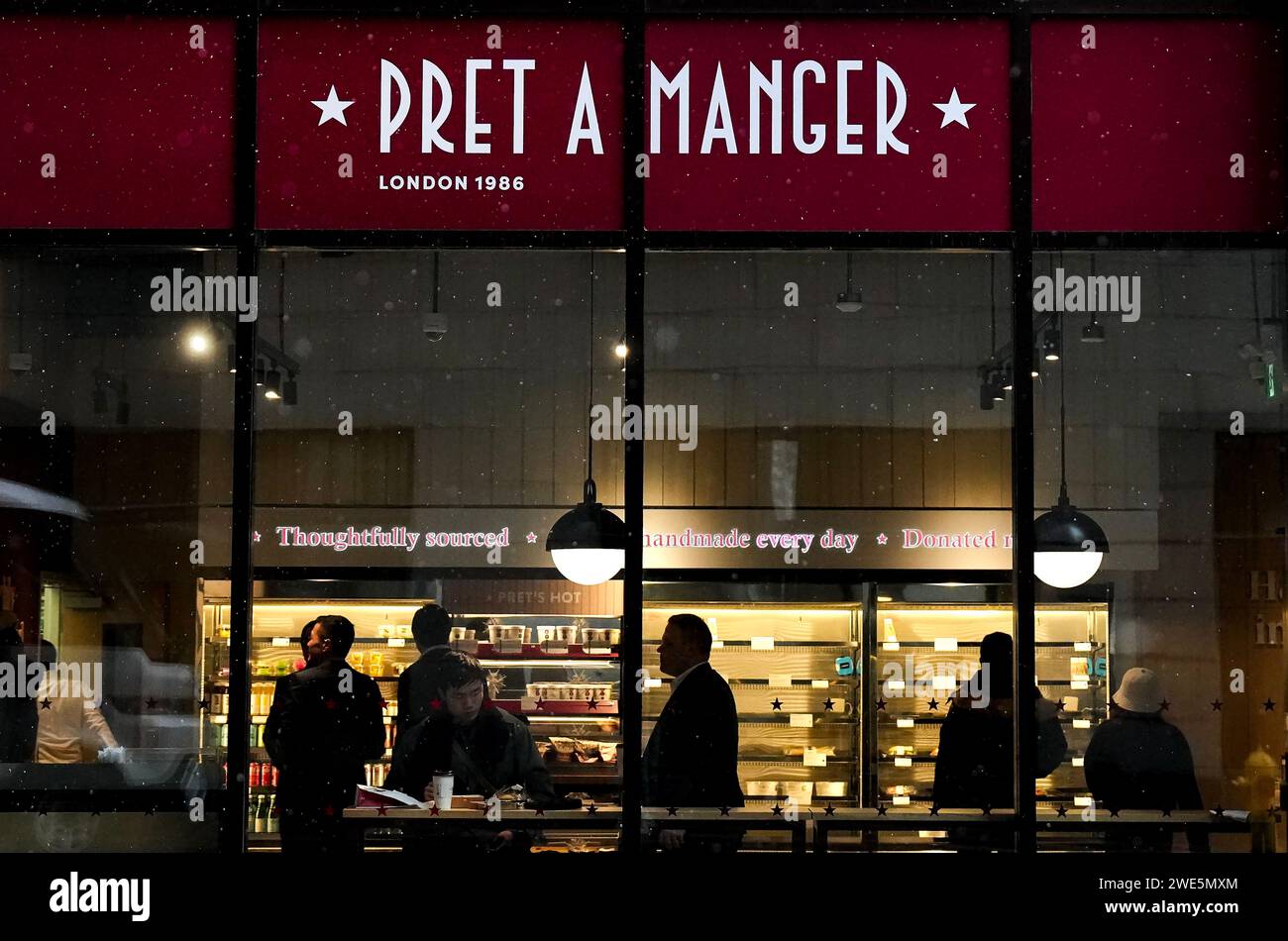 Toronto, Canada. 23rd Jan, 2024. People eat at the Pret A Manger store ...