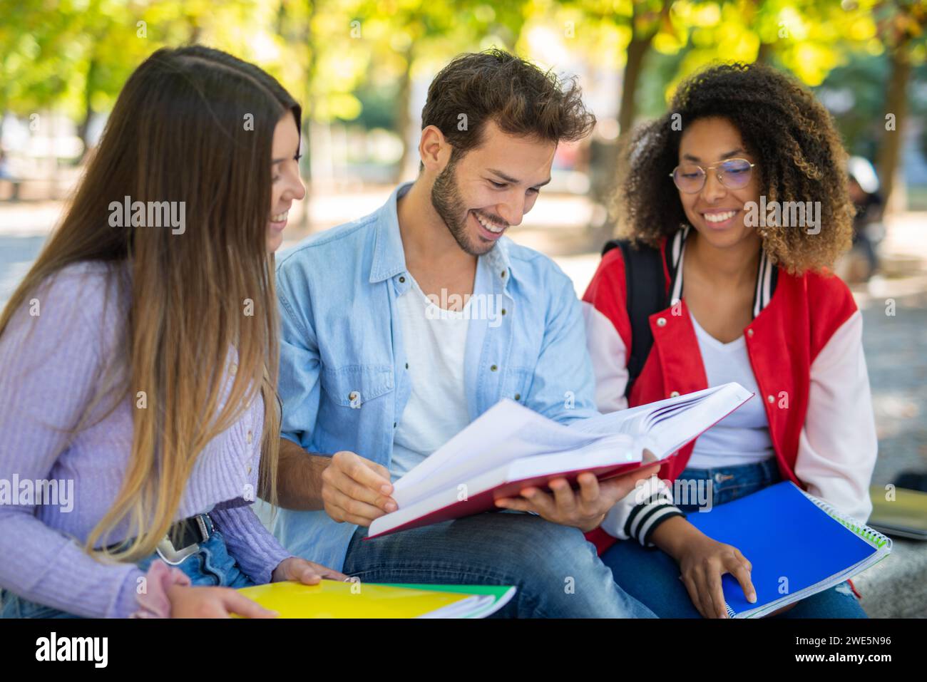 College students studying together hi-res stock photography and images ...