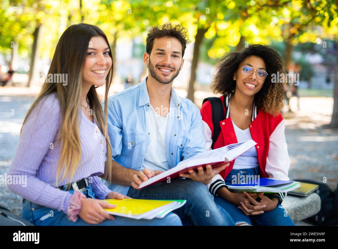 College students studying together hi-res stock photography and images ...