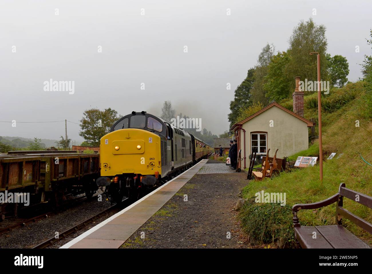 Preserved Class 40 heritage diesel loco at the recently opened ...