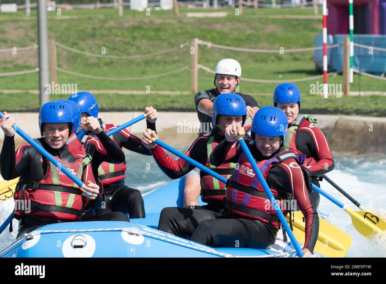Lee Valley Park. Raft adventures and good team work is the best to ...