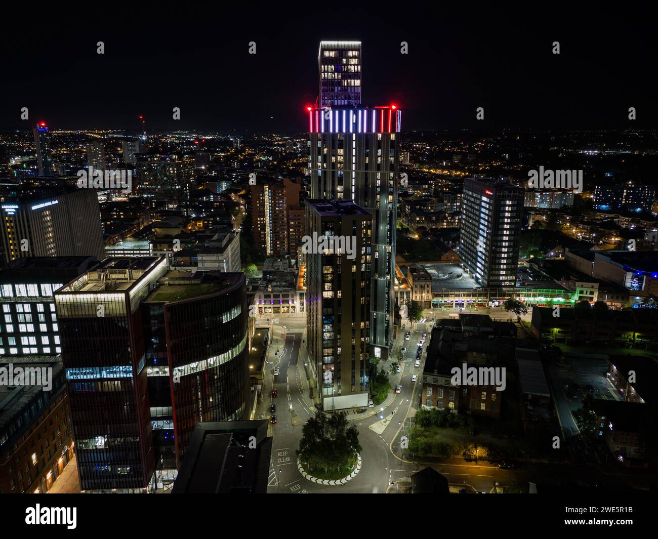 Birmingham skyline night hi-res stock photography and images - Alamy