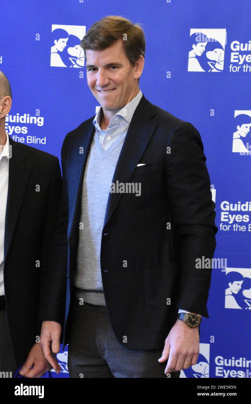 New York, NY, USA. 23rd Jan, 2024. Eli Manning and Guiding Eyes for the ...