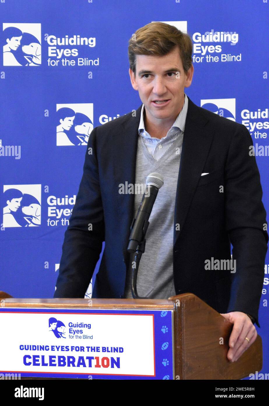 New York, NY, USA. 23rd Jan, 2024. Eli Manning and Guiding Eyes for the ...