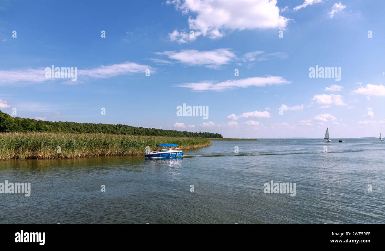 Sailing boats on the Jezioro Mikołajskie (Lake St. Nicholas) at the ...