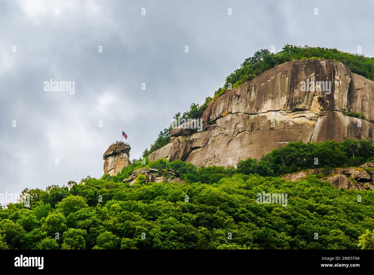 Chimney Rock State Park from downtown, Chimney Rock North Carolina ...
