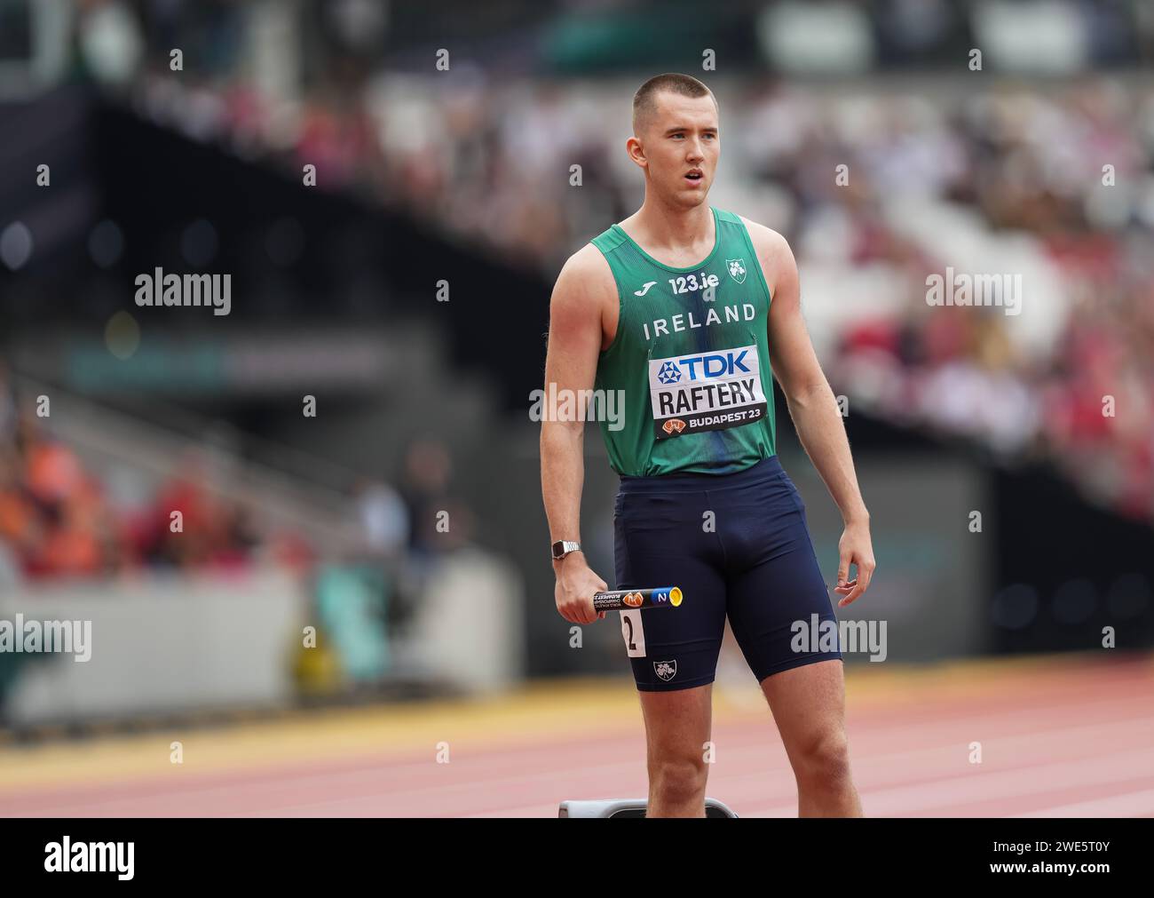 Jack RAFTERY participating in the 4x400 m Relay at the World Athletics ...