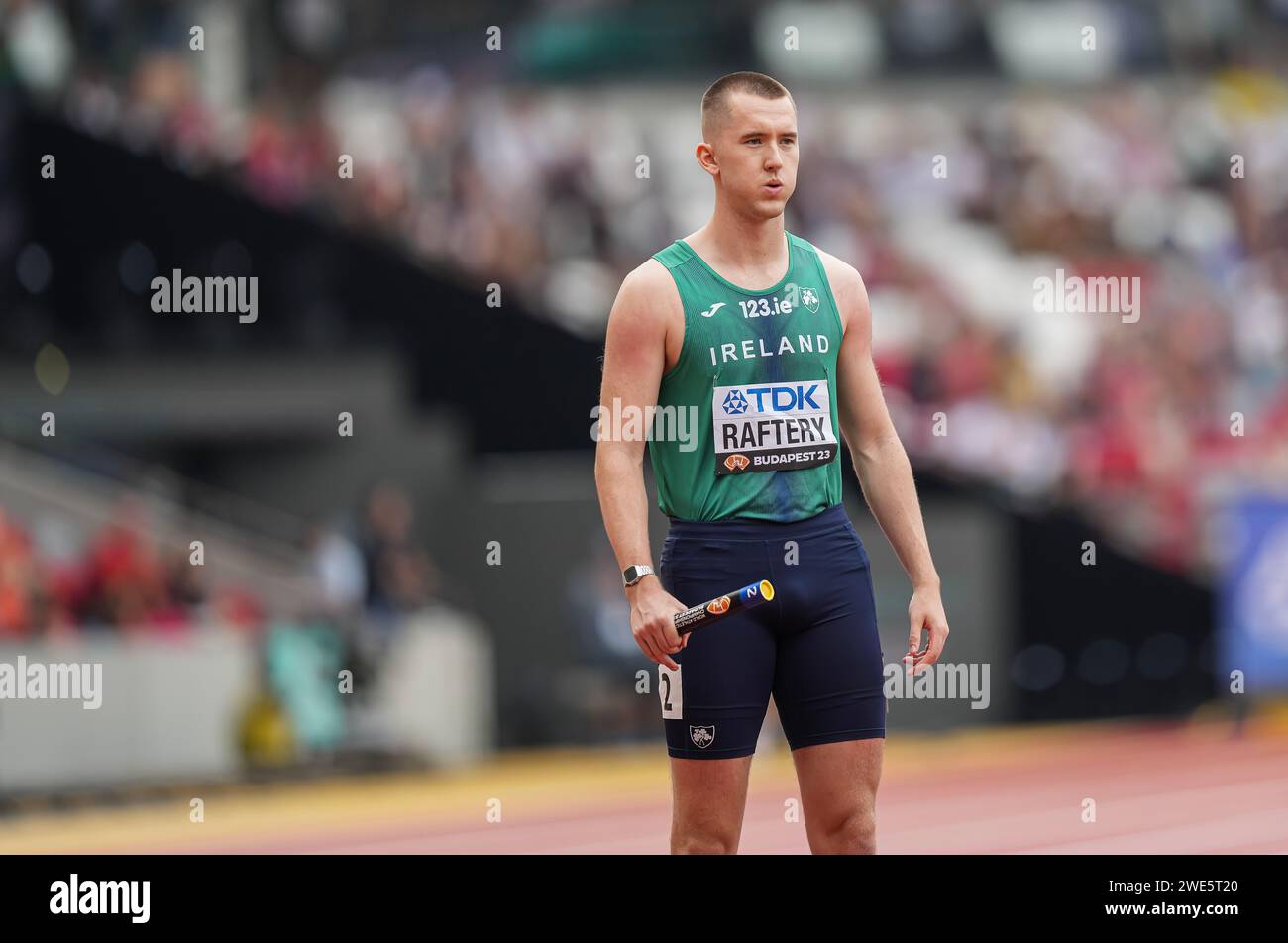 Jack RAFTERY participating in the 4x400 m Relay at the World Athletics ...