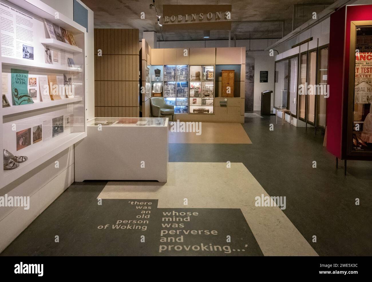 Woking's Story, a local history museum at The Lightbox Woking, Surrey, England, UK Stock Photo ...