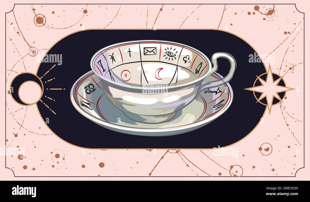 Mystical banner tea-cup fortune telling, Tea Magic, fortune telling ...