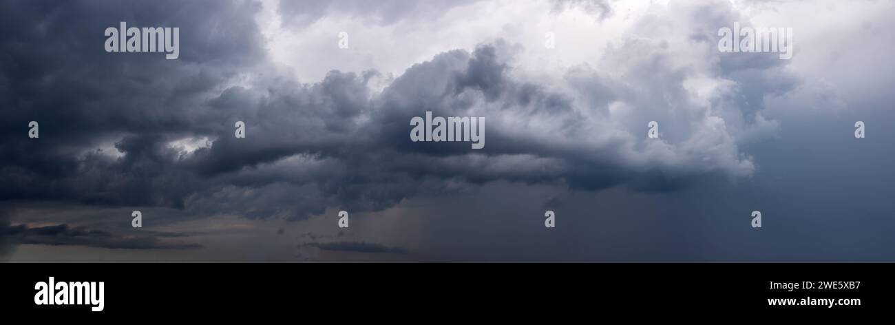 Dramatic sky background with dark rainy clouds before the storm ...