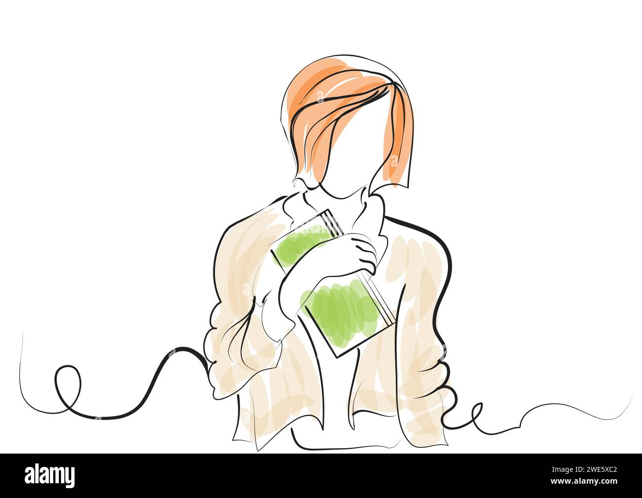 teacher abstract illustration isolated on white background Stock Vector ...