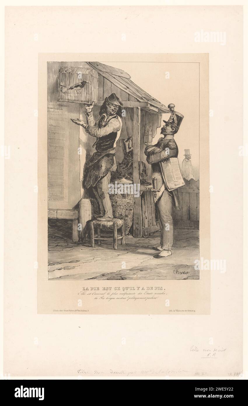 Sergeant and Shoe Lapper with Bird Cage, Nicolas Toussaint Charlet ...