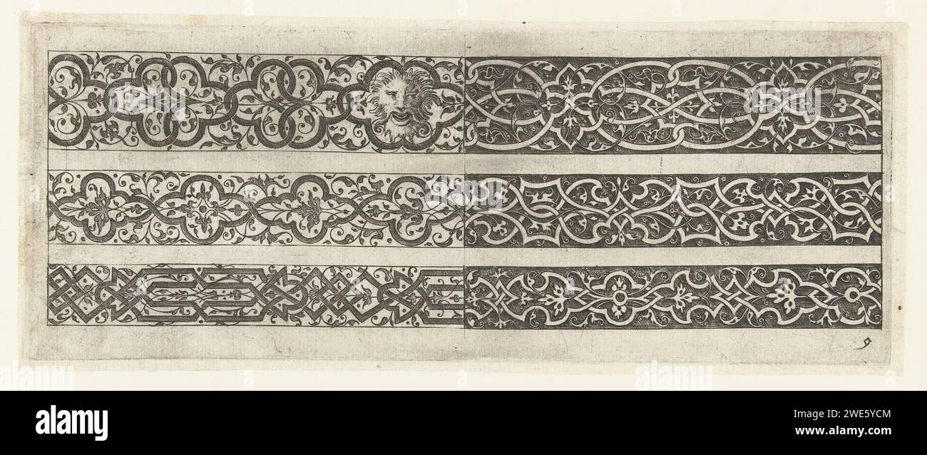 Three Frisians one above the other, in the upper Frisian is a mascaron ...