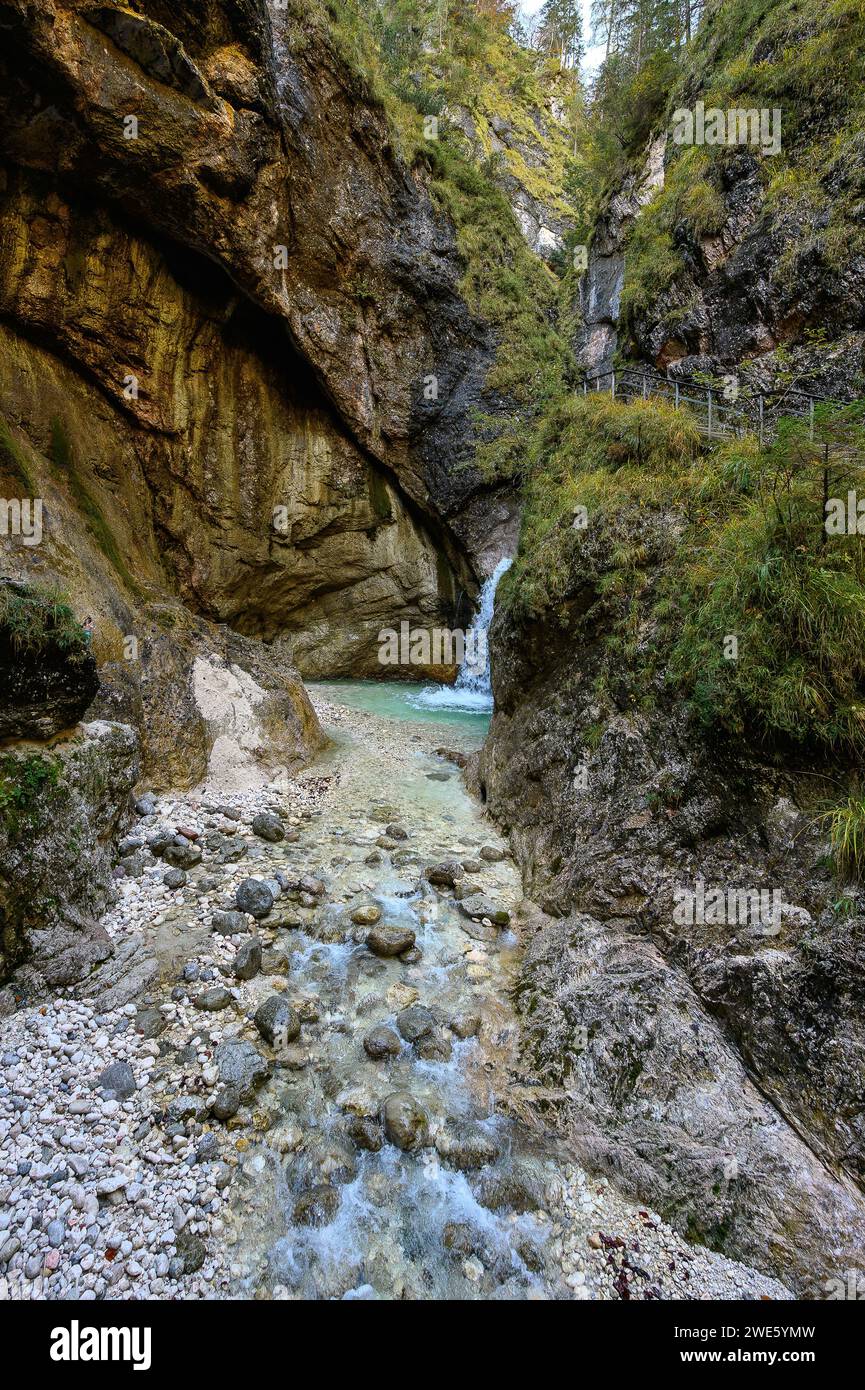 Hiking in the gorge, Almbach, Almbachlamm, gorge, canyon, gorge ...