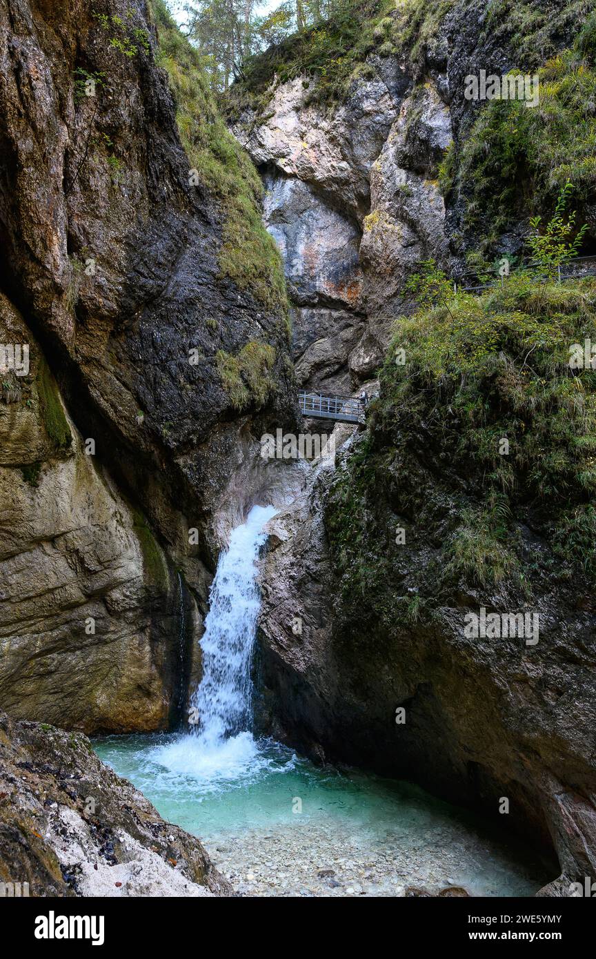 Hiking in the gorge, Almbach, Almbachlamm, gorge, canyon, gorge ...