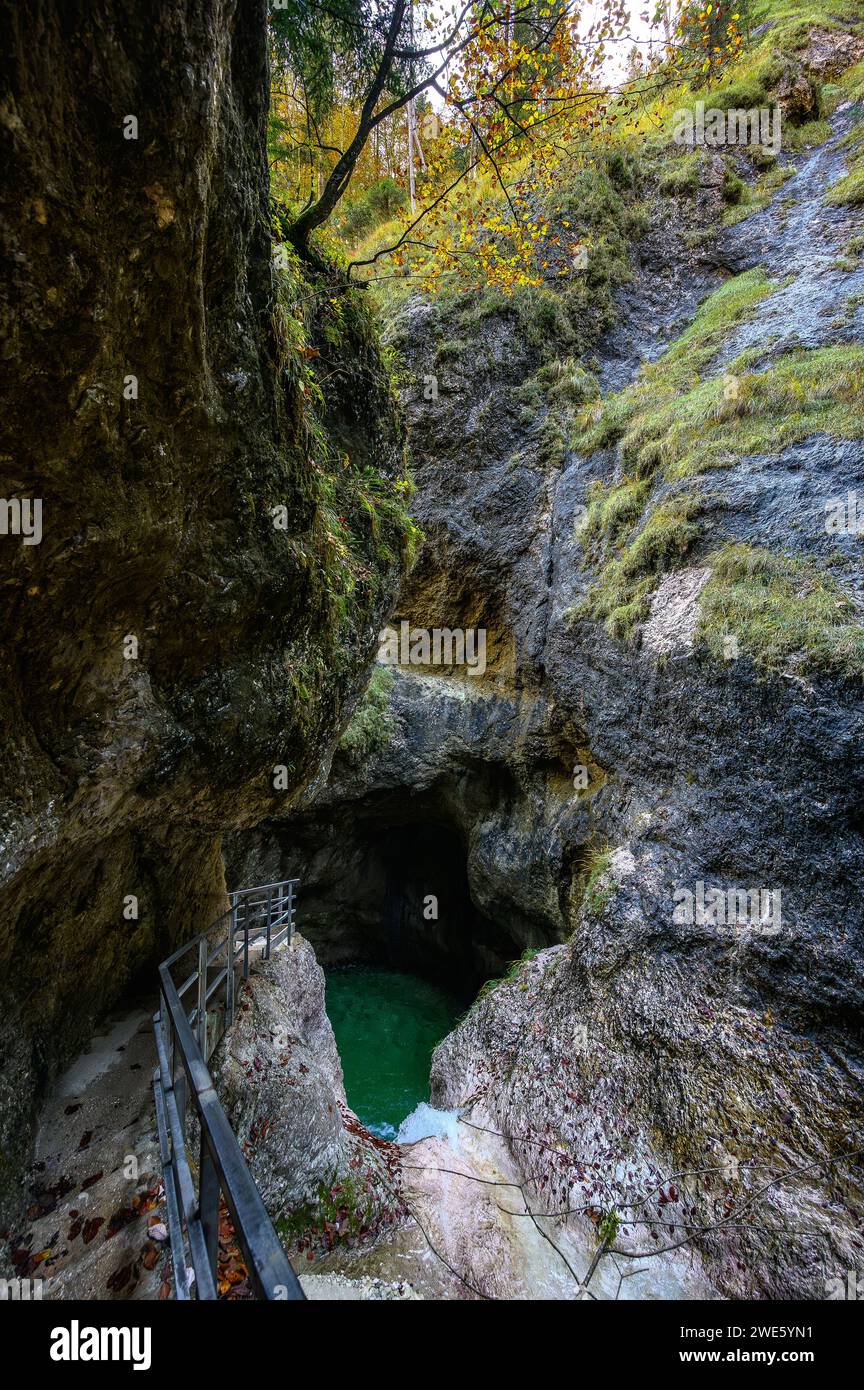 Hiking in the gorge, Almbach, Almbachlamm, gorge, canyon, gorge ...