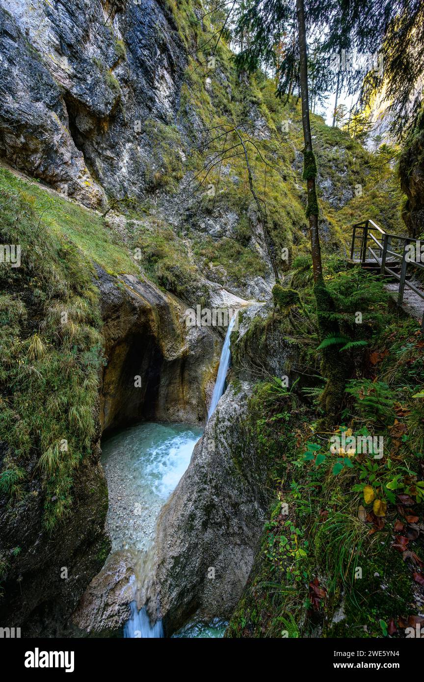 Hiking in the gorge, Almbach, Almbachlamm, gorge, canyon, gorge ...