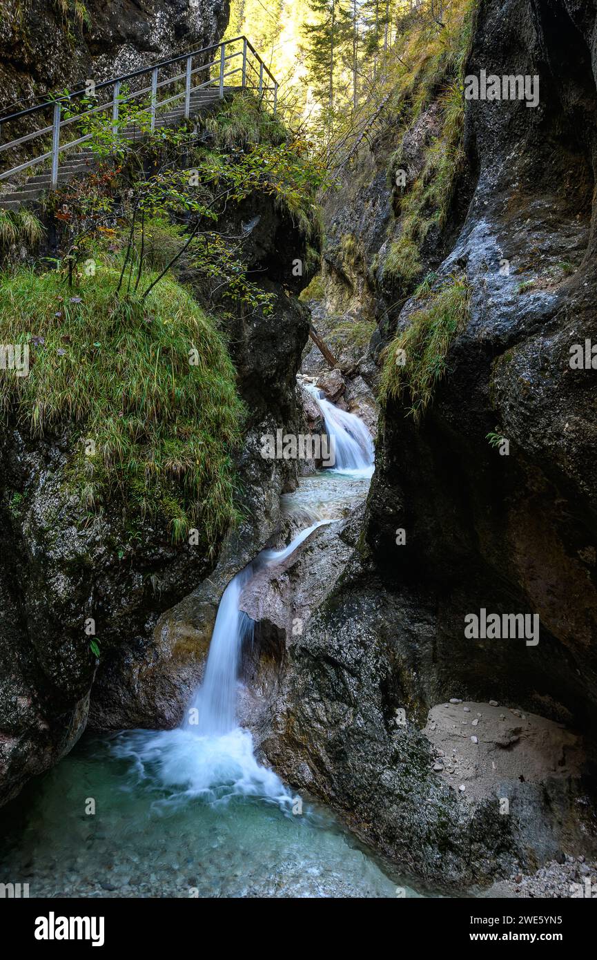 Hiking in the gorge, Almbach, Almbachlamm, gorge, canyon, gorge ...
