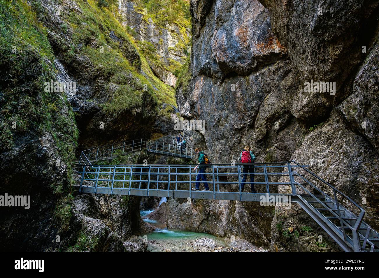 Hiking in the gorge, Almbach, Almbachlamm, gorge, canyon, gorge ...