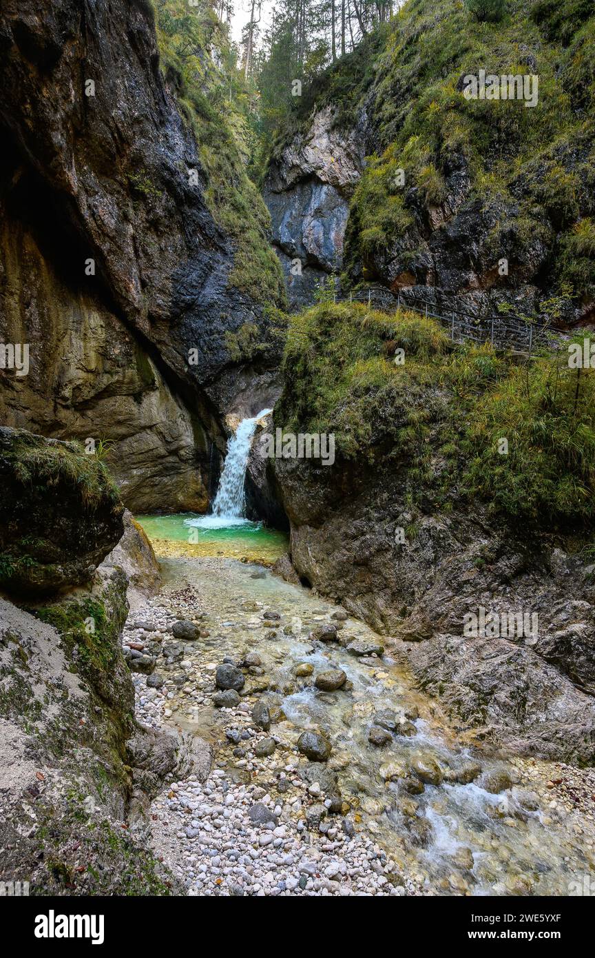 Hiking in the gorge, Almbach, Almbachlamm, gorge, canyon, gorge ...