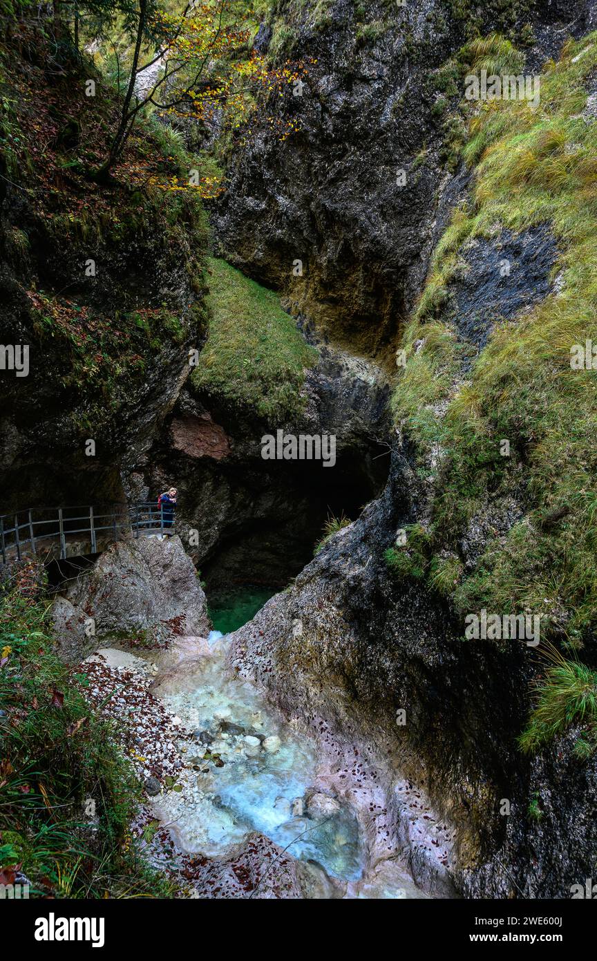 Hiking in the gorge, Almbach, Almbachlamm, gorge, canyon, gorge ...