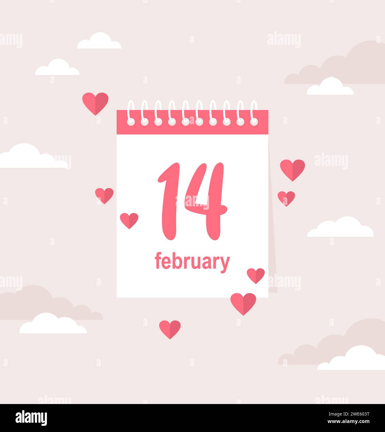 Daily planner on red Stock Vector Images - Alamy