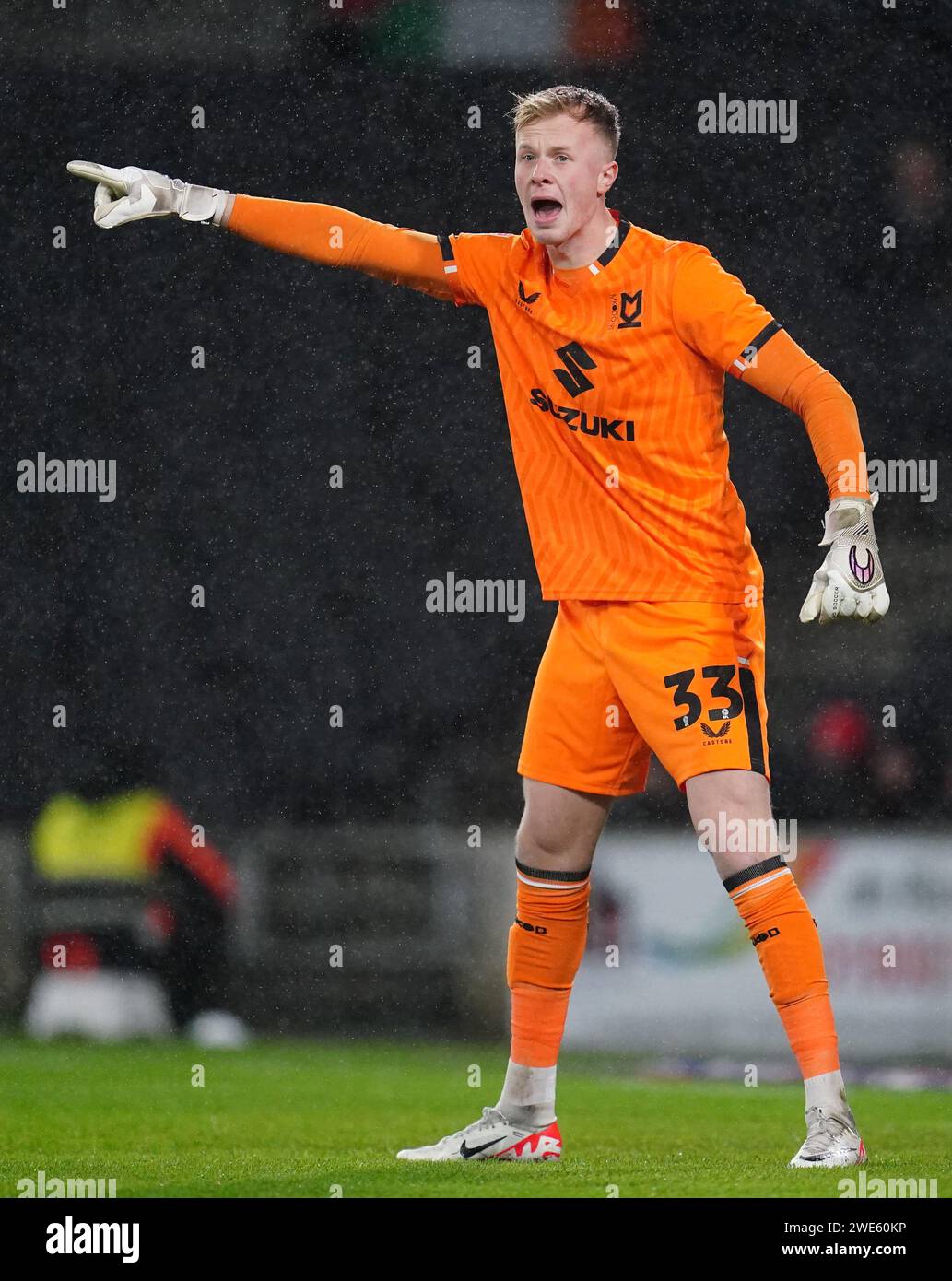 Milton Keynes Dons goalkeeper Filip Marschall during the Sky Bet League ...