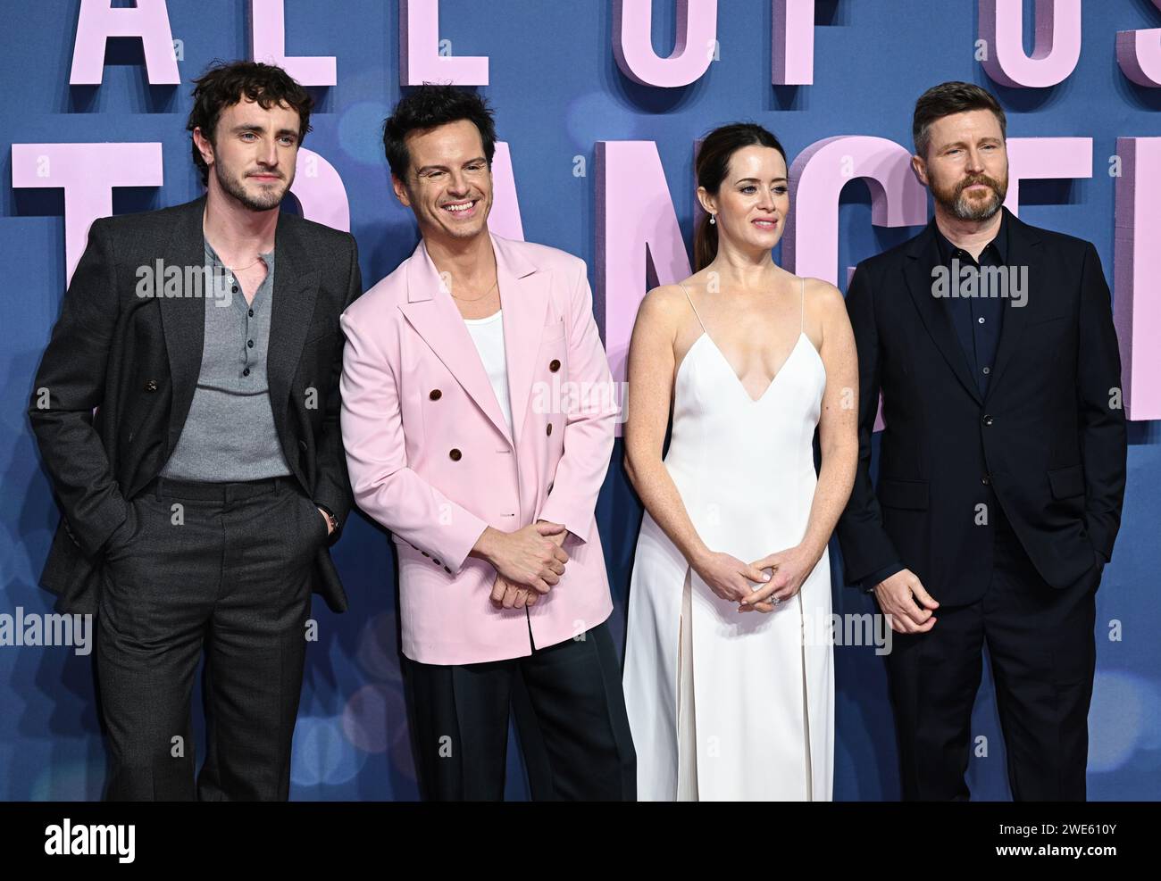 London, UK. January 23rd, 2024. Paul Mescal, Andrew Scott, Claire Foy ...