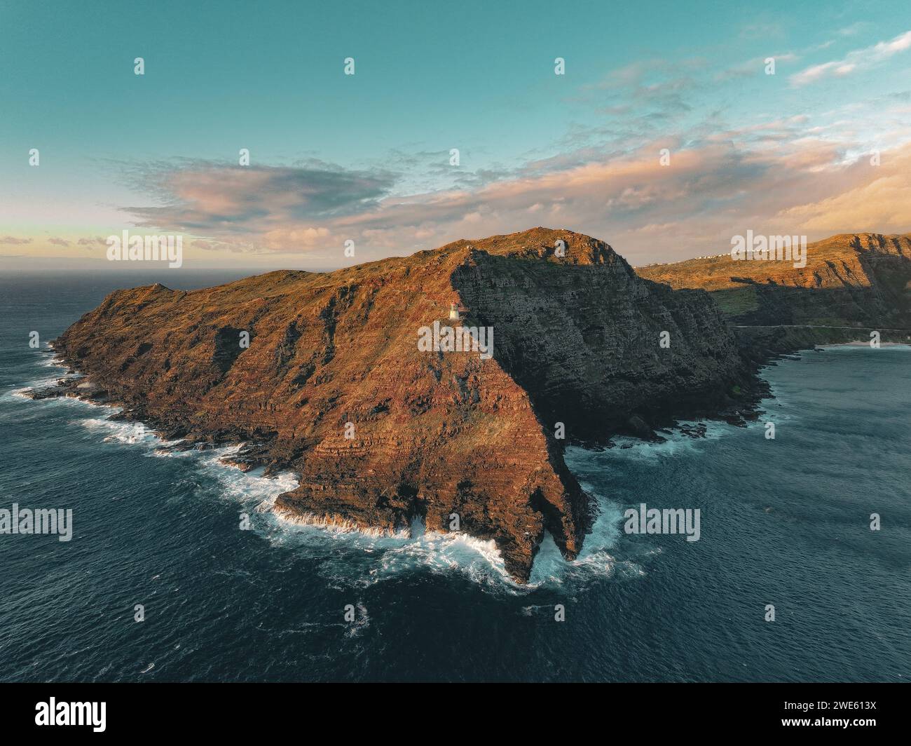 Golden Hour Light House View from the South Shore of Oahu Hawaii Stock ...