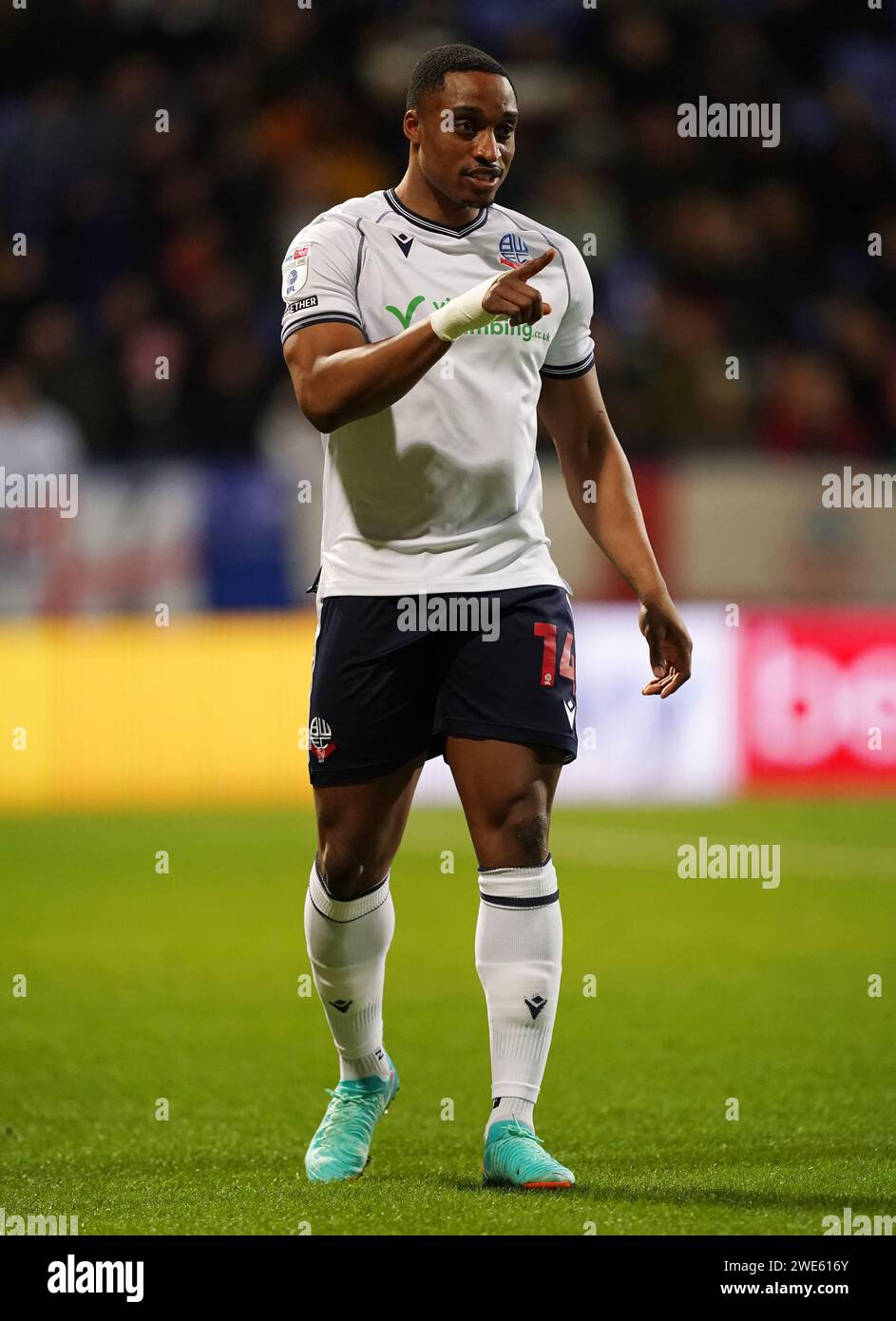 Bolton Wanderers' Victor Adeboyejo during the Sky Bet League One match ...