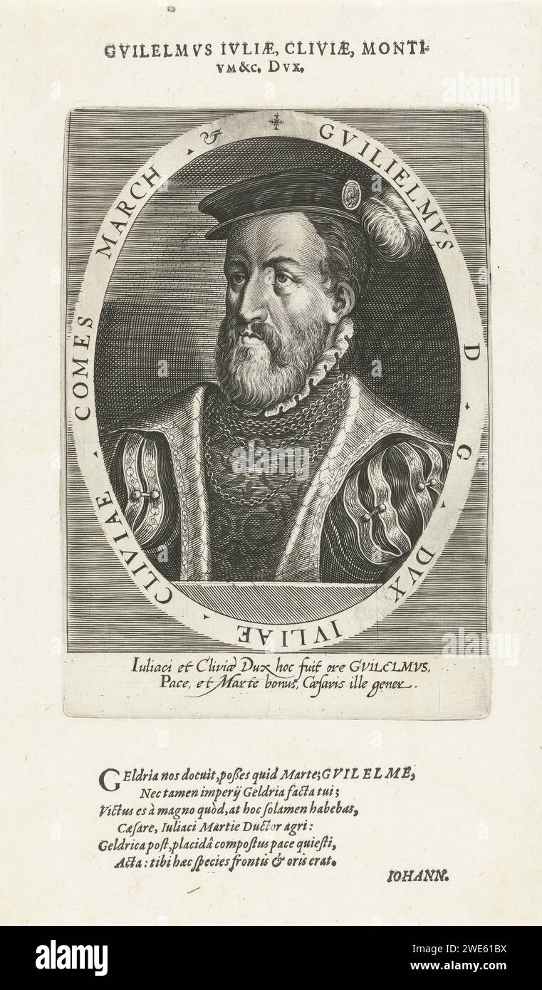 Portrait of Willem, Duke van Gulik and Kleef, Dominicus Custos, 1600 ...