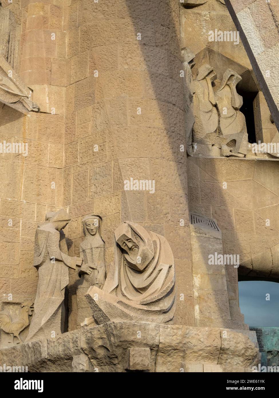 The Shame of Peter, sculpture at the Passion Facade, Sagrada Familia ...