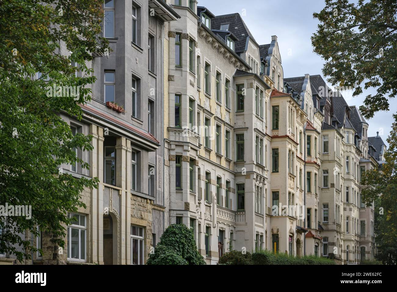 Magnificent Art Nouveau buildings in the Kaßberg district, Chemnitz ...