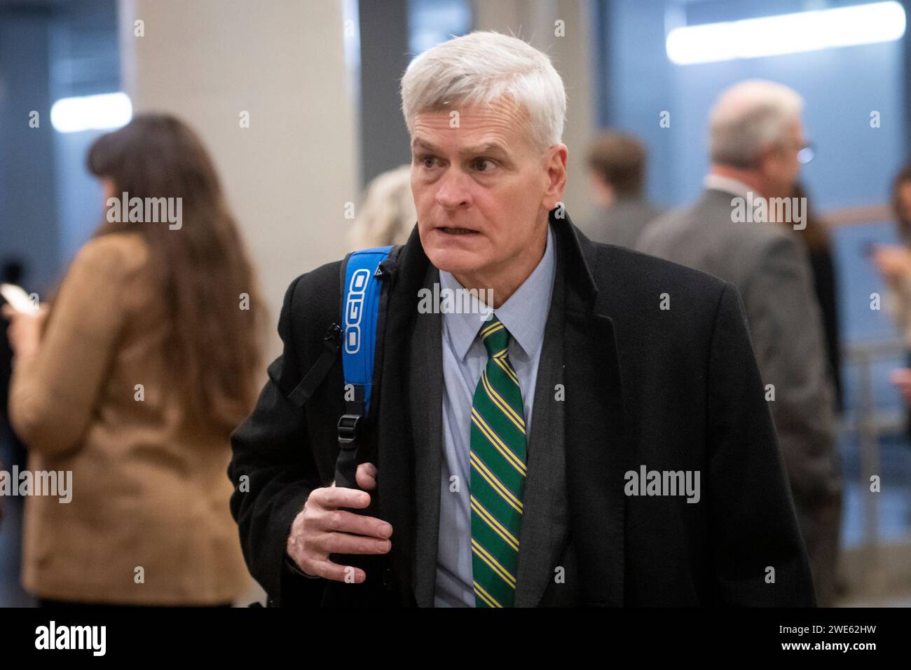 United States Senator Bill Cassidy (Republican of Louisiana) walks ...