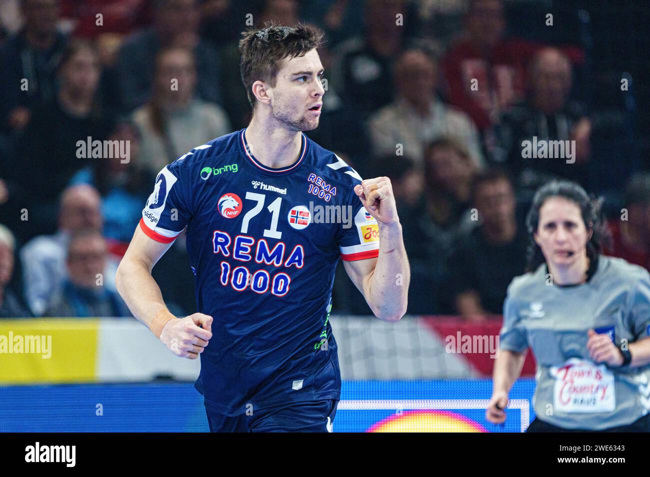 Hamburg, Deutschland. 23rd Jan, 2024. Jubel nach Tor Alexander Blonz ...