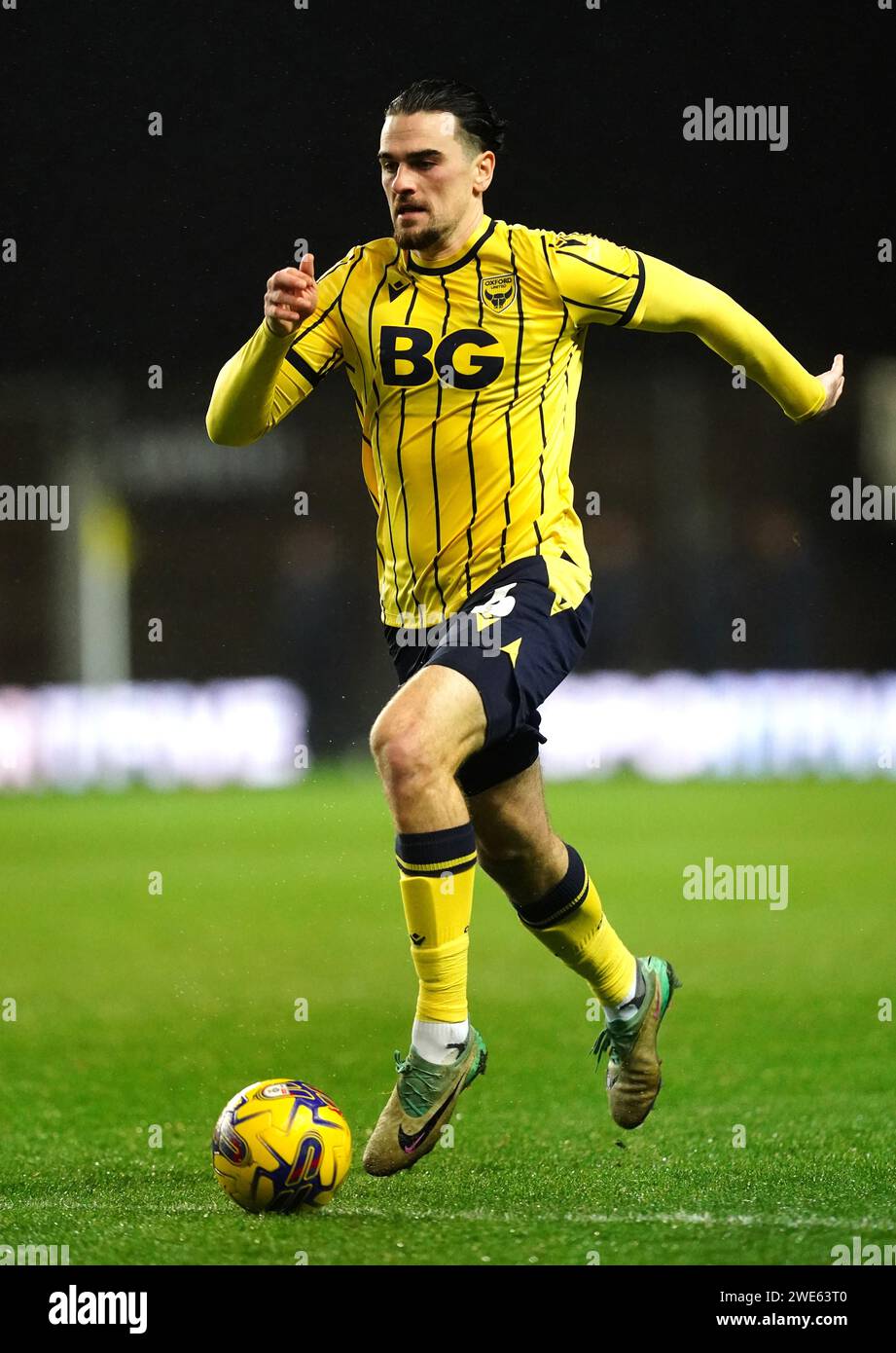 Oxford United's Ciaron Brown in action during the Sky Bet League One ...