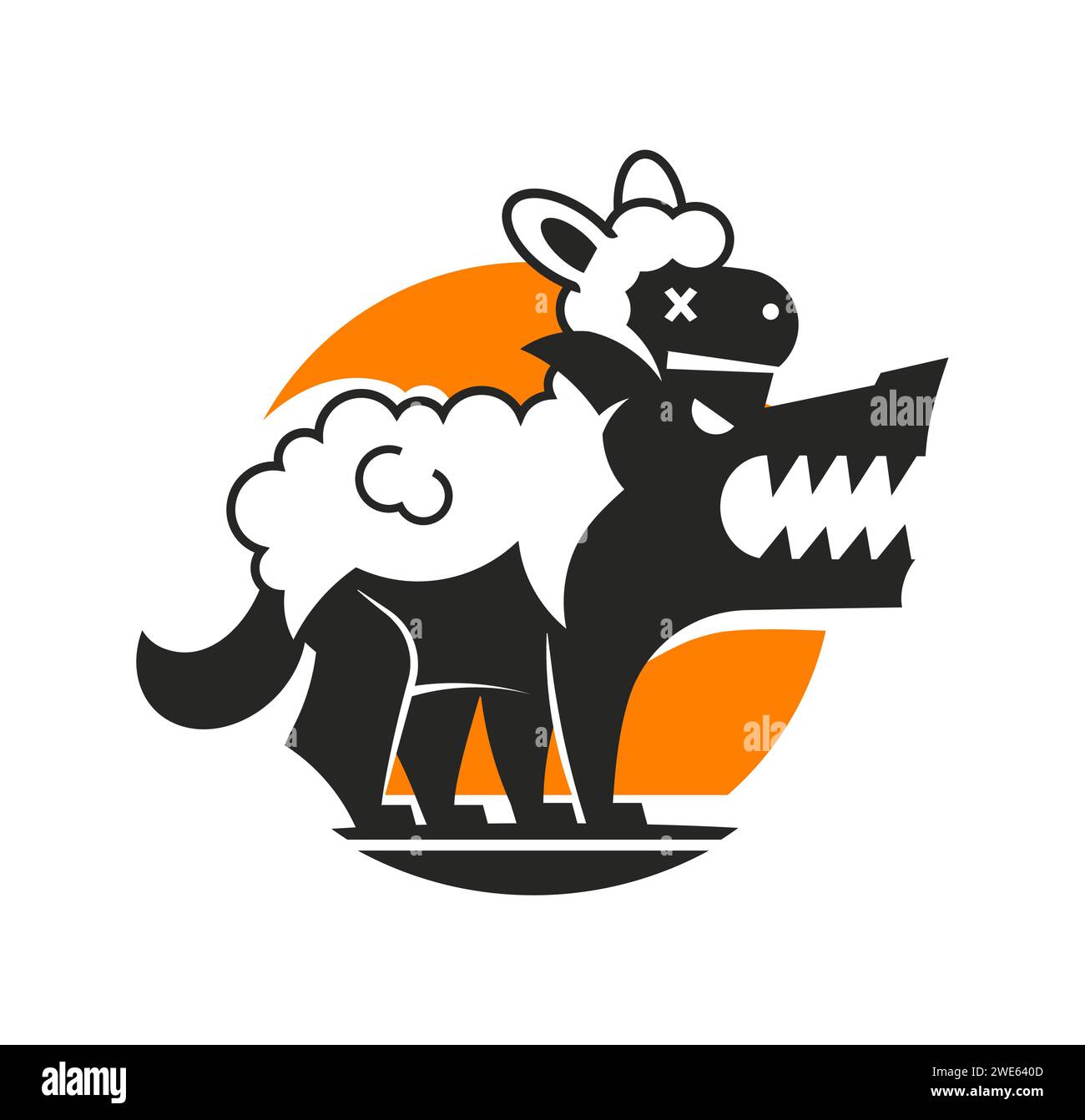 wolf in sheep s clothing esport gaming mascot logo template Stock ...