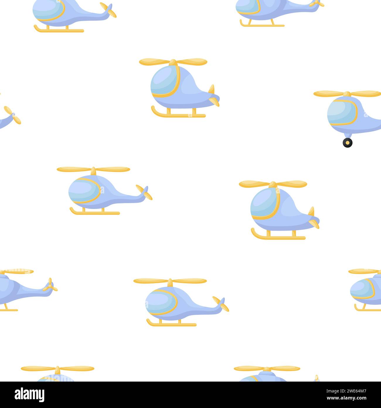 Cute children's seamless pattern with blue hellicopters. Creative kids ...